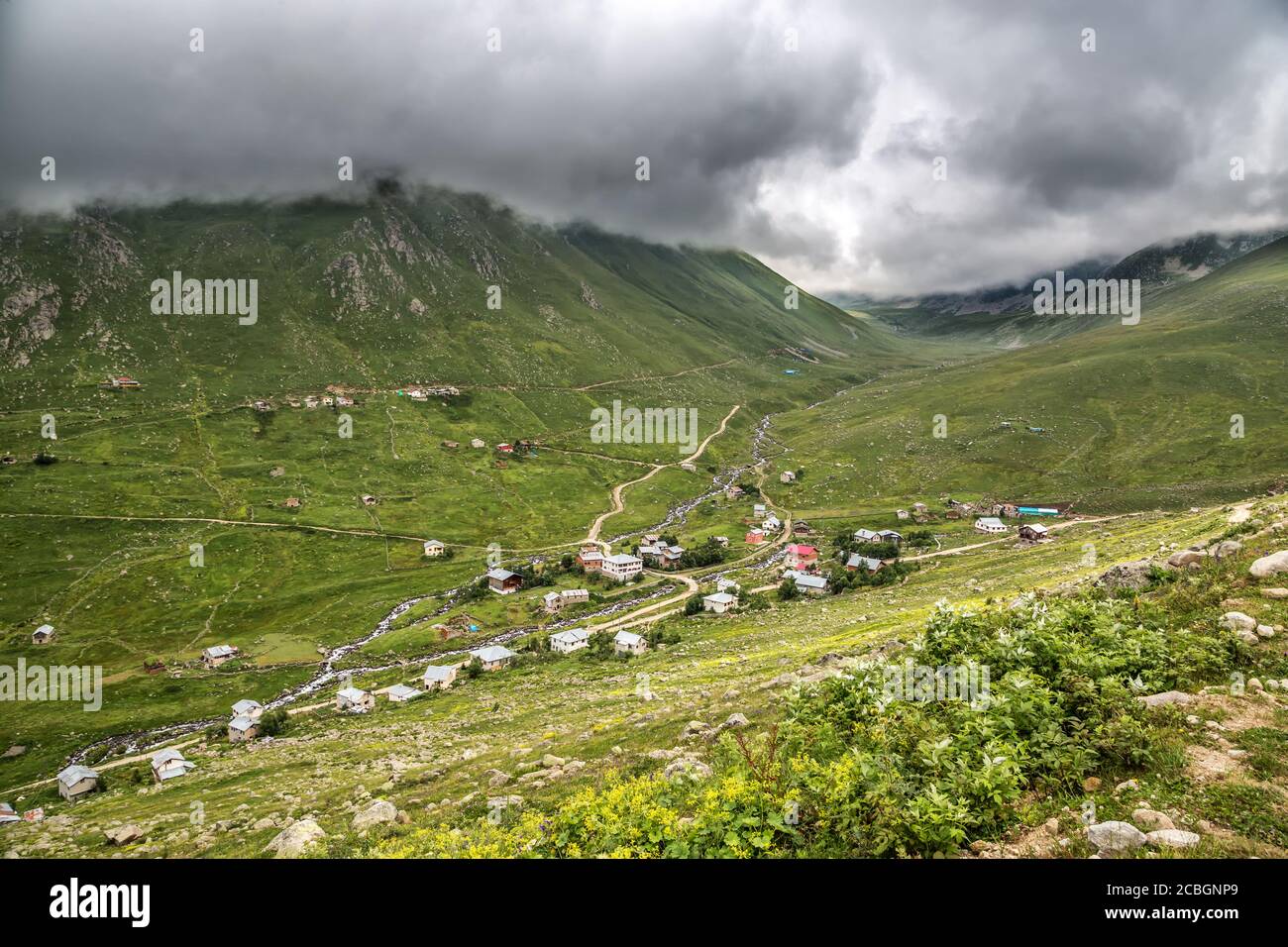 Turkey, the Kaçkar Mountains National Park, mountains, lush valleys ...