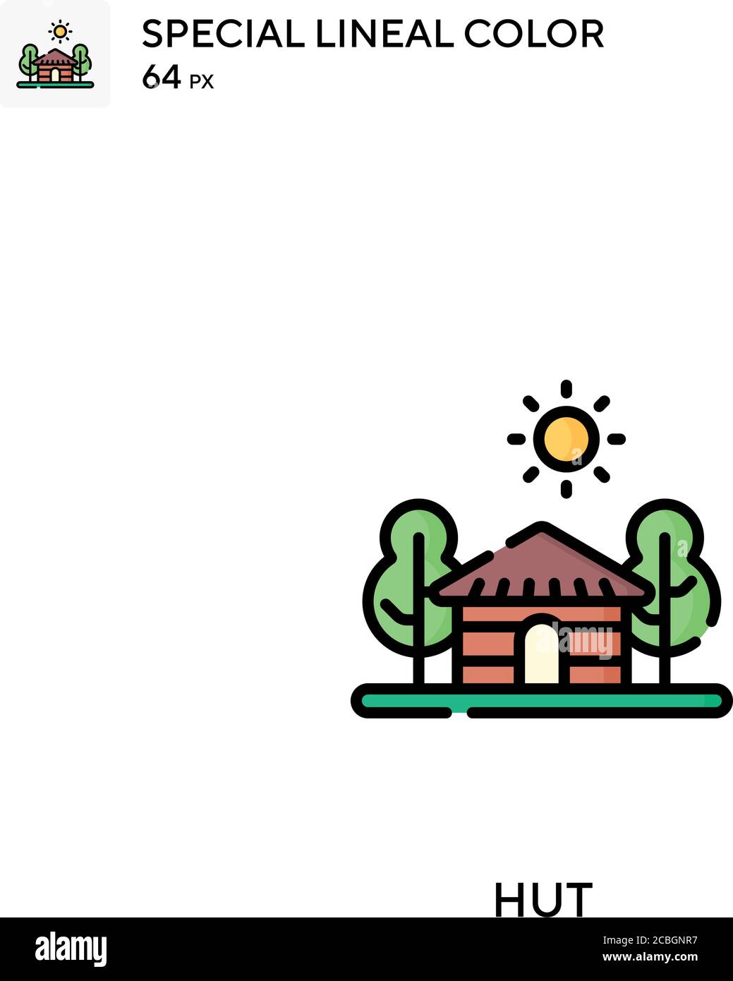 Hut special lineal color vector icon. Hut icons for your business ...