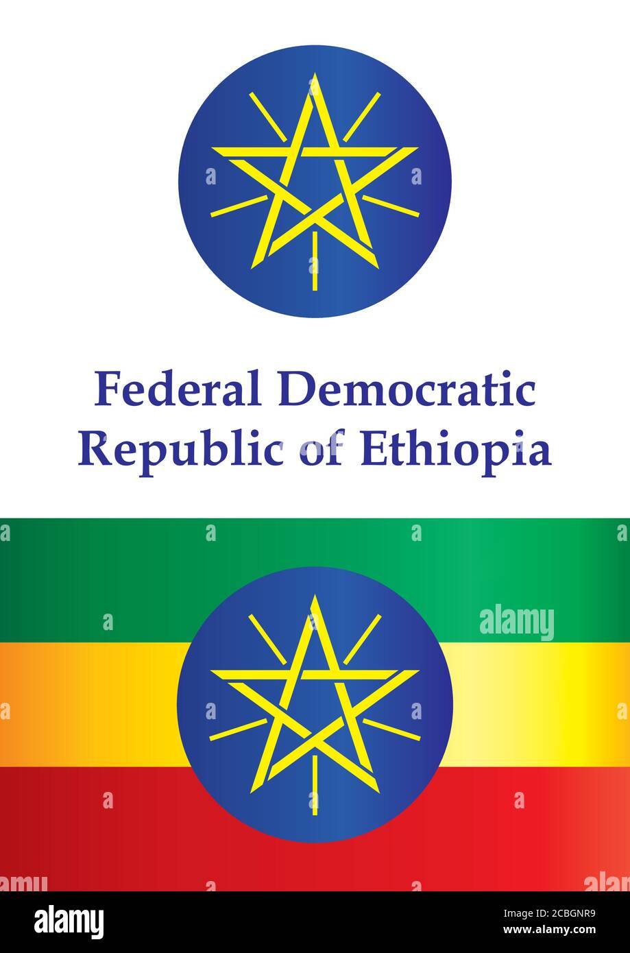 Flag of Ethiopia, Federal Democratic Republic of Ethiopia. Template for ...