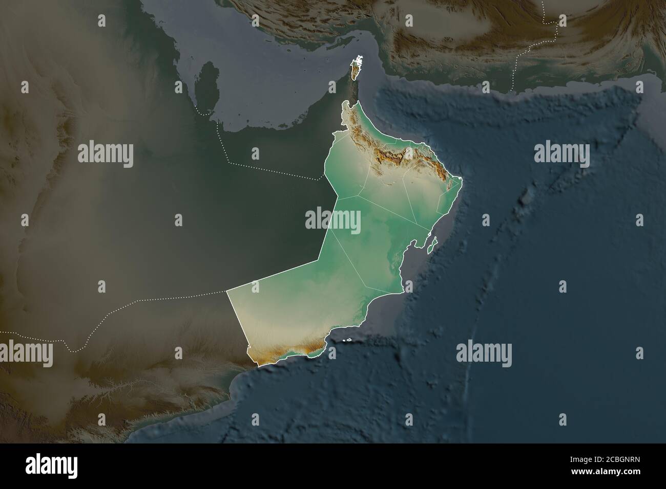 Oman relief map hi-res stock photography and images - Alamy
