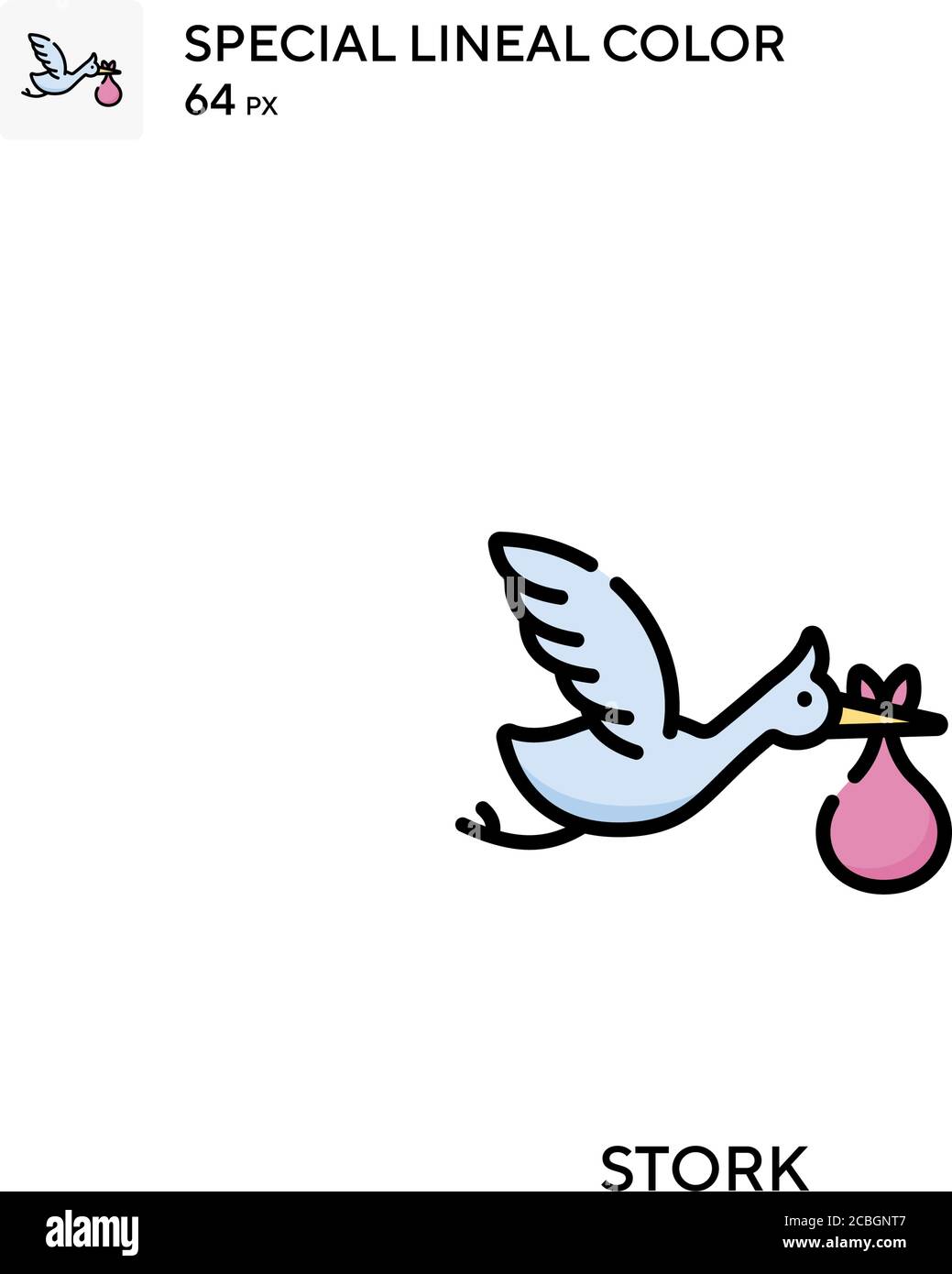 Stork special lineal color vector icon. Stork icons for your business ...