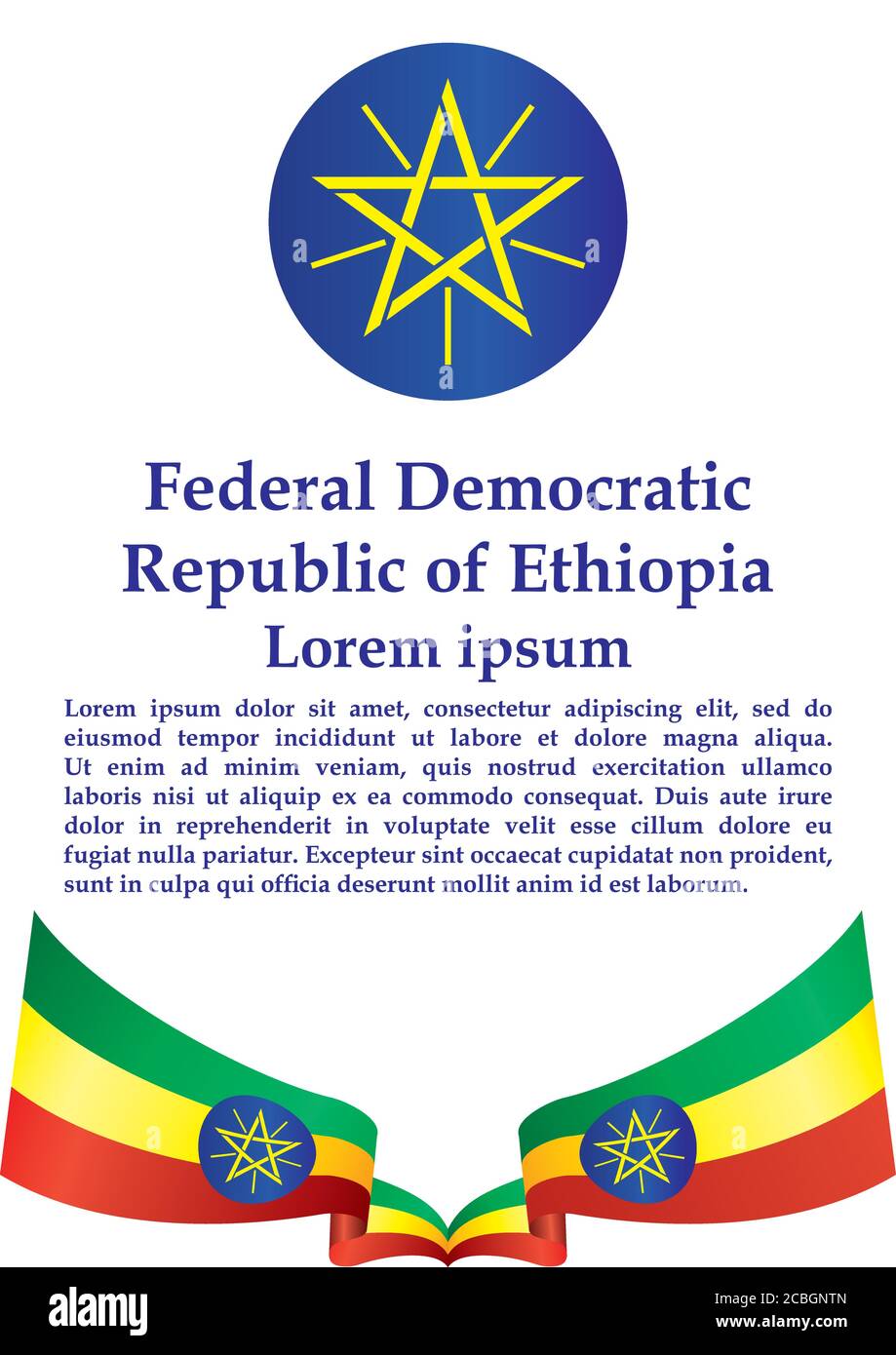 Flag of Ethiopia, Federal Democratic Republic of Ethiopia. Template for ...