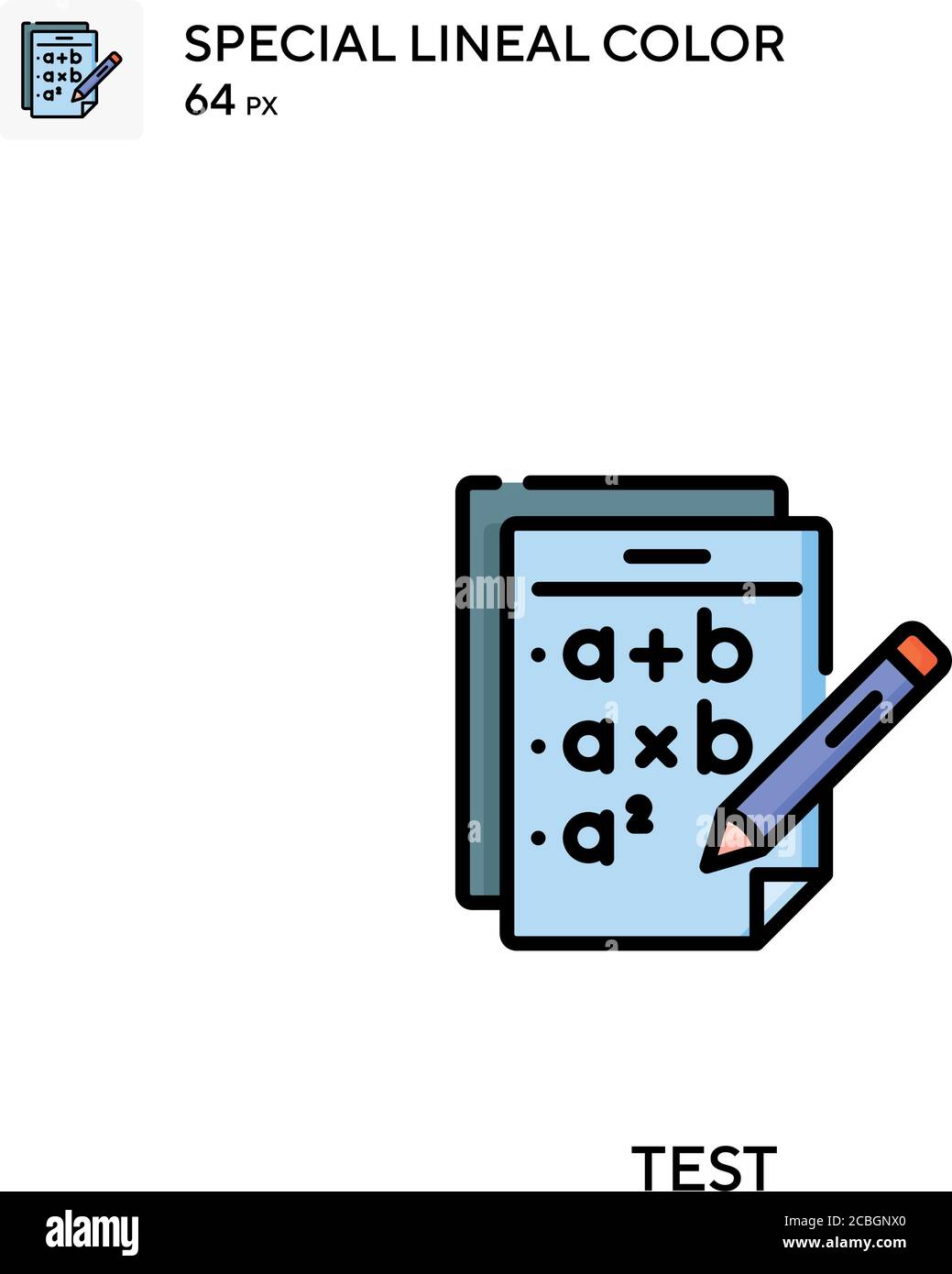 Test special lineal color vector icon. Test icons for your business ...