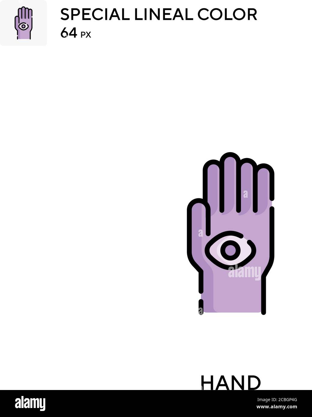 Hand special lineal color vector icon. Hand icons for your business ...