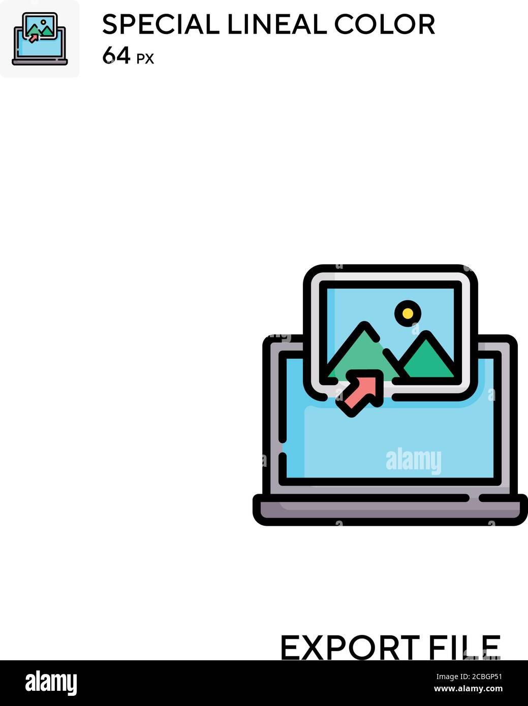 Export file special lineal color vector icon. Export file icons for ...