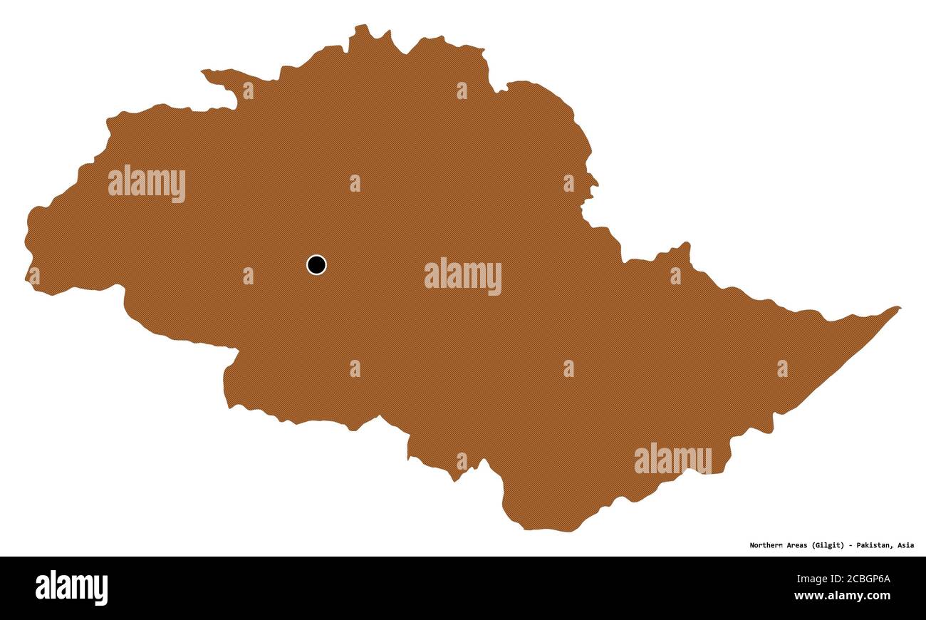 Shape of Northern Areas, centrally administered area of Pakistan, with ...