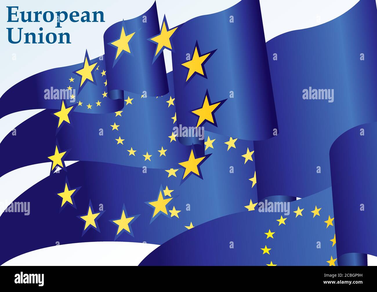 Flag of Europe, European Union. Template for award design, an official ...