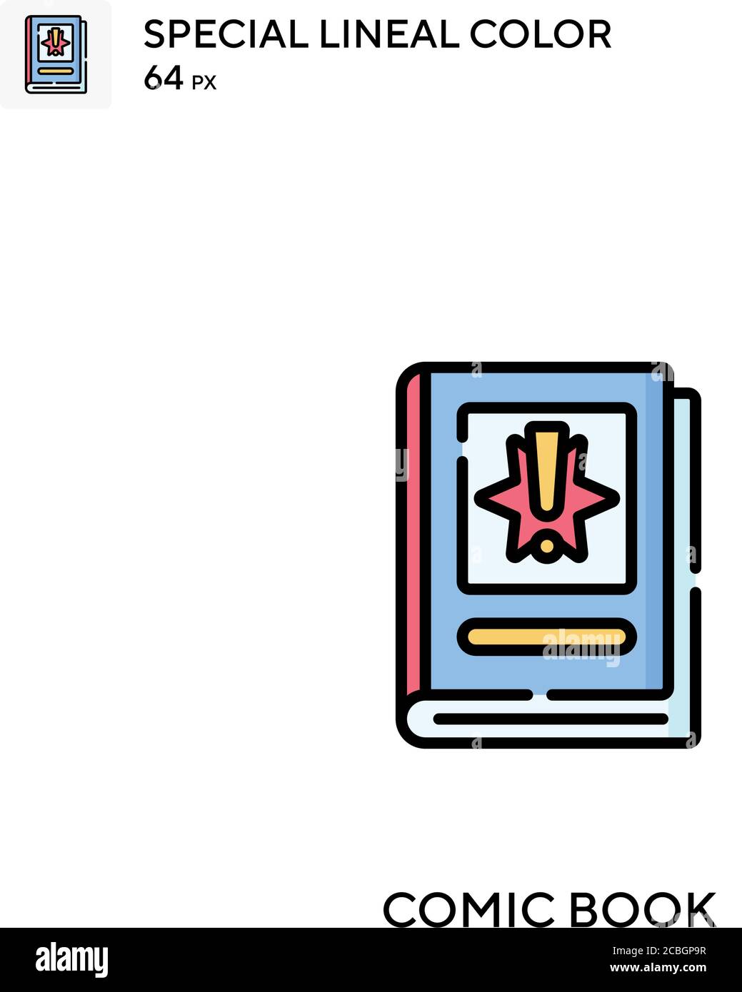 Comic book special lineal color vector icon. Comic book icons for your ...