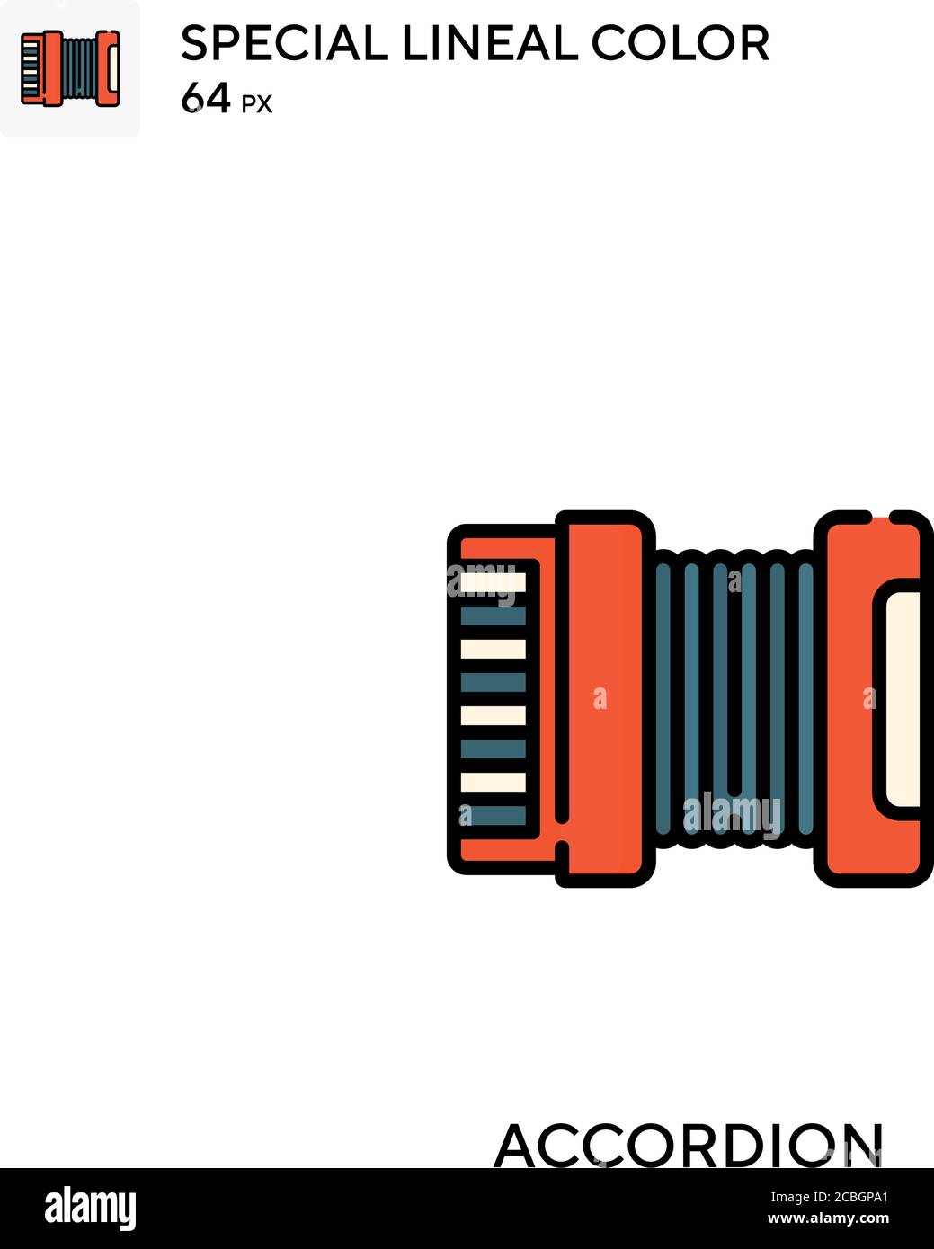 Accordion special lineal color vector icon. Accordion icons for your ...