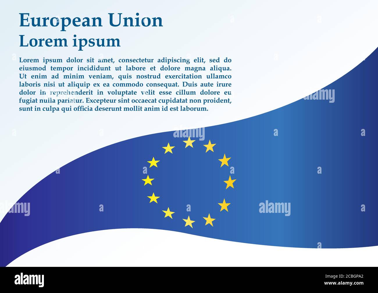 Flag of Europe, European Union. Template for award design, an official ...