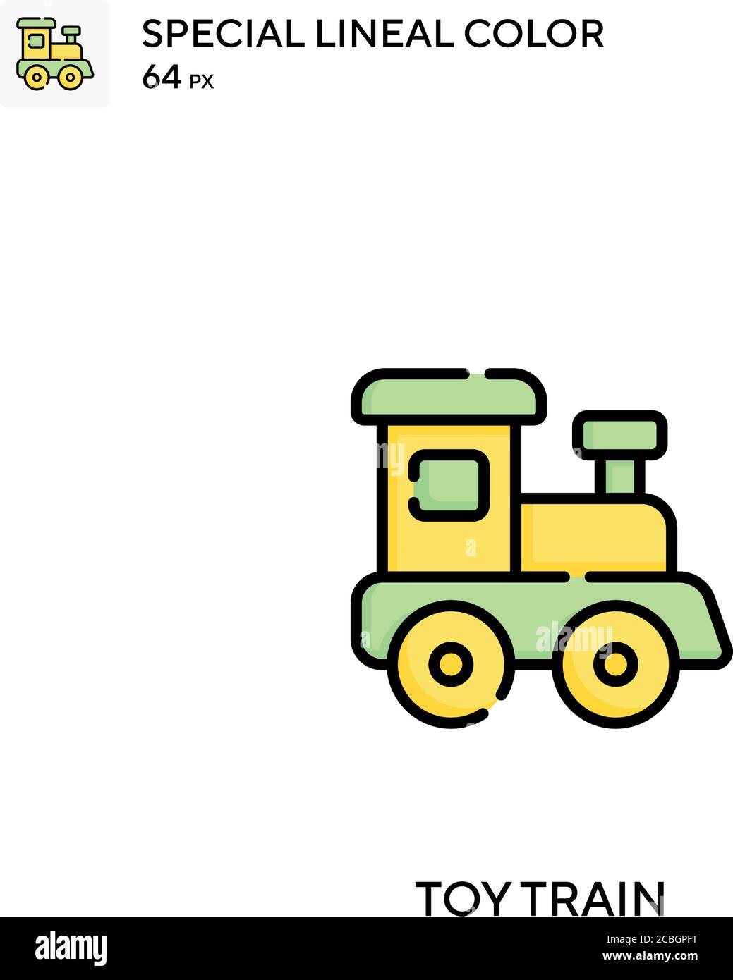 Toy train special lineal color vector icon. Toy train icons for your ...
