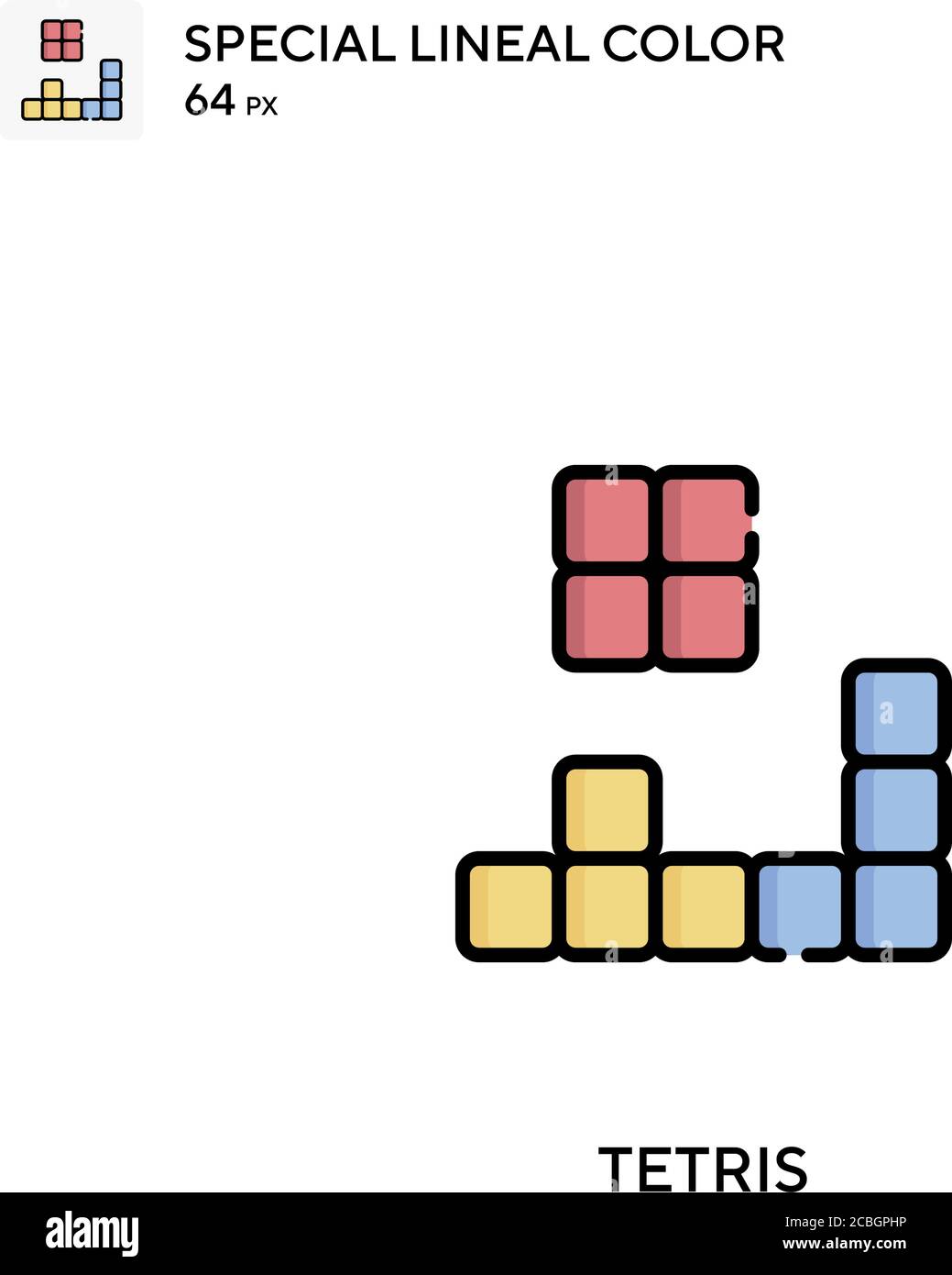 Tetris special lineal color vector icon. Tetris icons for your business ...