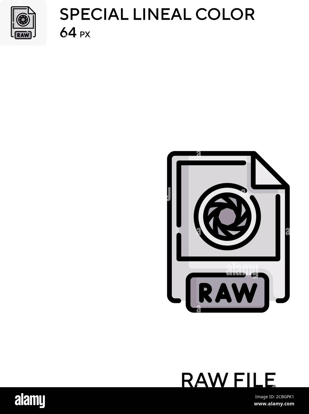 Raw file special lineal color vector icon. Raw file icons for your ...