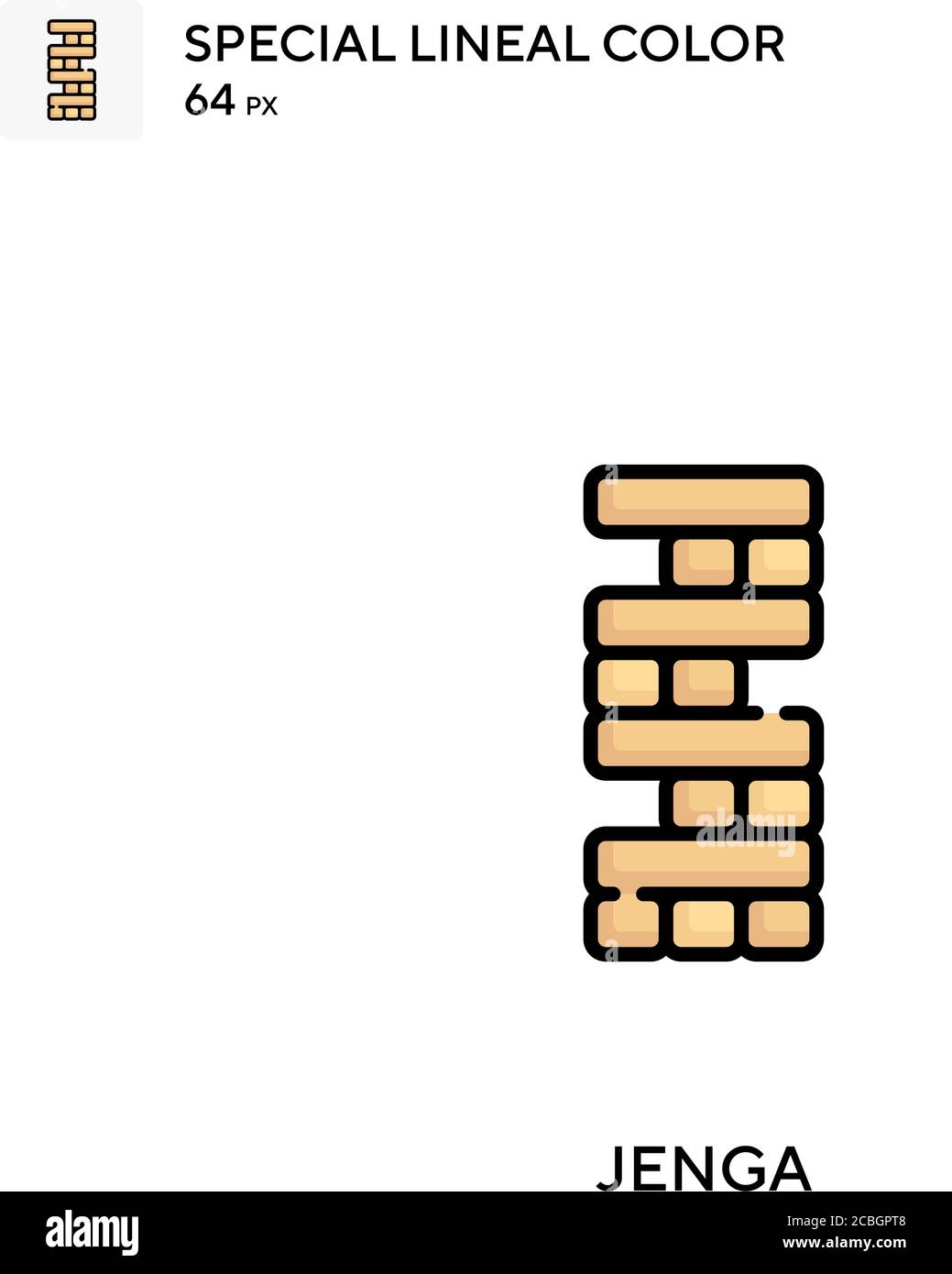 Jenga Special Lineal Color Vector Icon Jenga Icons For Your Business Project Stock Vector Image