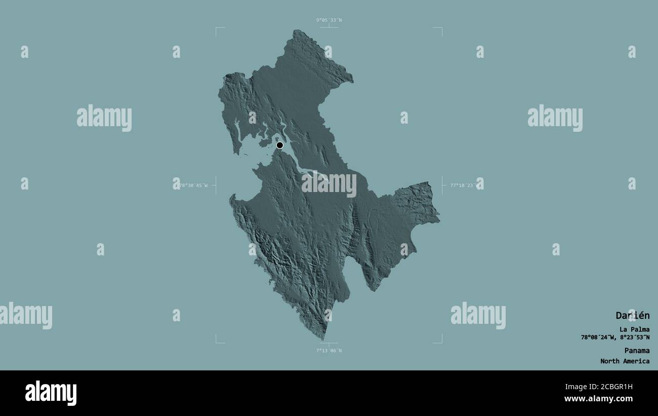Darien panama map hi-res stock photography and images - Alamy