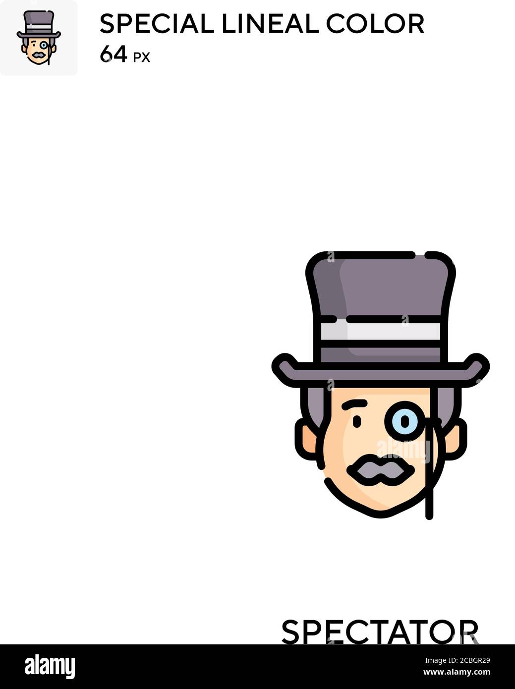 Spectator special lineal color vector icon. Spectator icons for your ...