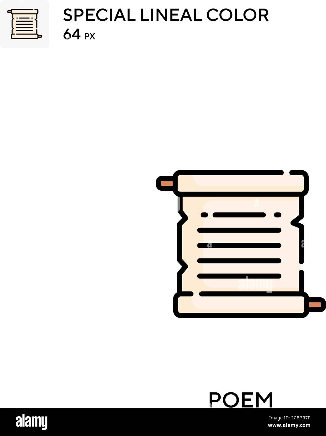 Poem special lineal color vector icon. Poem icons for your business ...