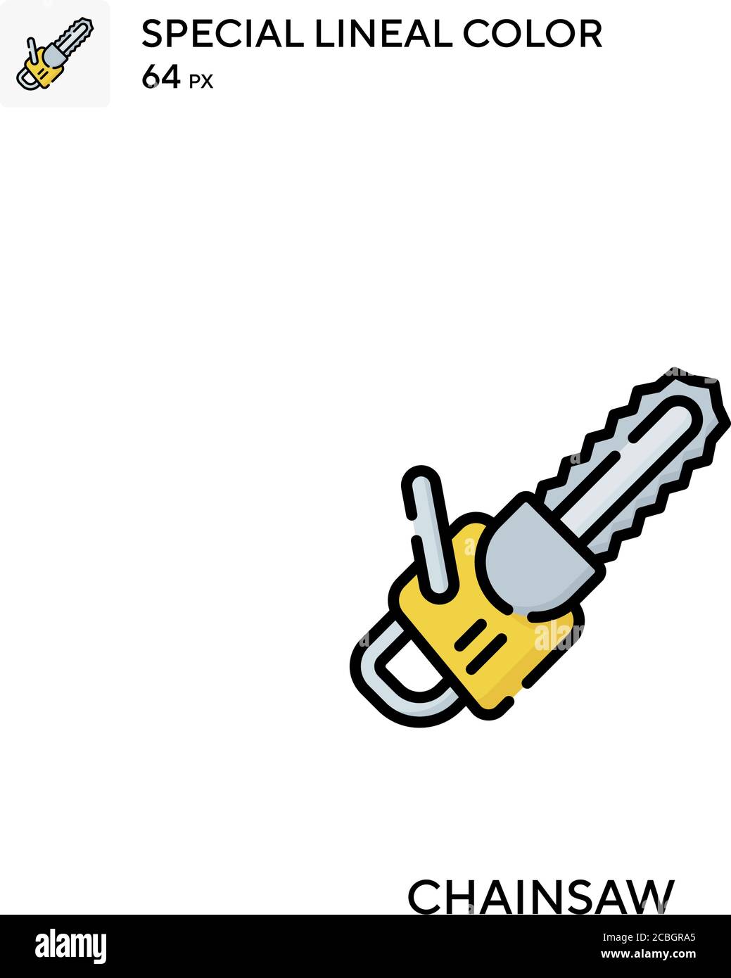 Chainsaw special lineal color vector icon. Chainsaw icons for your ...