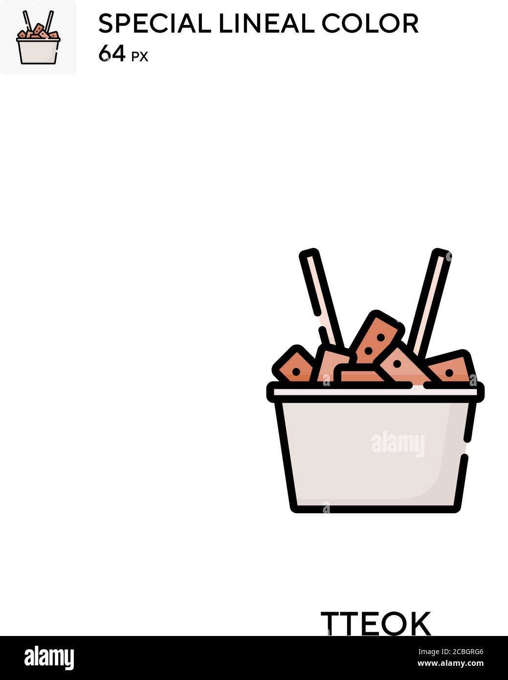 Tteok special lineal color vector icon. Tteok icons for your business ...