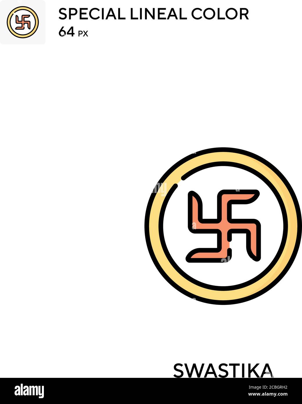 Swastika special lineal color vector icon. Swastika icons for your ...