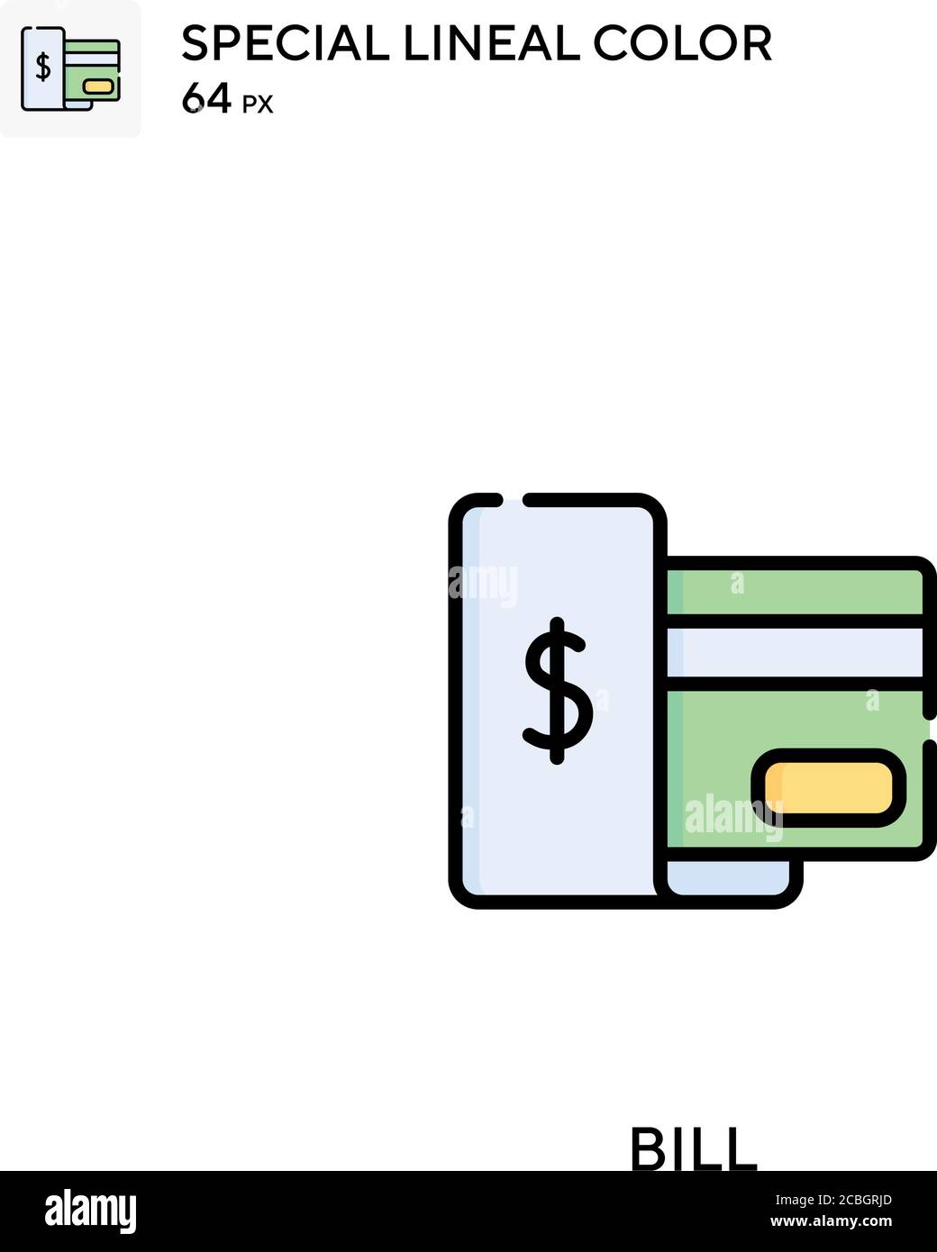 Bill special lineal color vector icon. Bill icons for your business ...