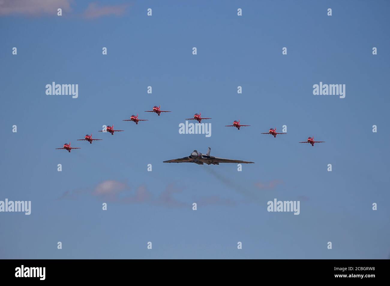 Avro Vulcan With The Red Arrows High Resolution Stock Photography and ...