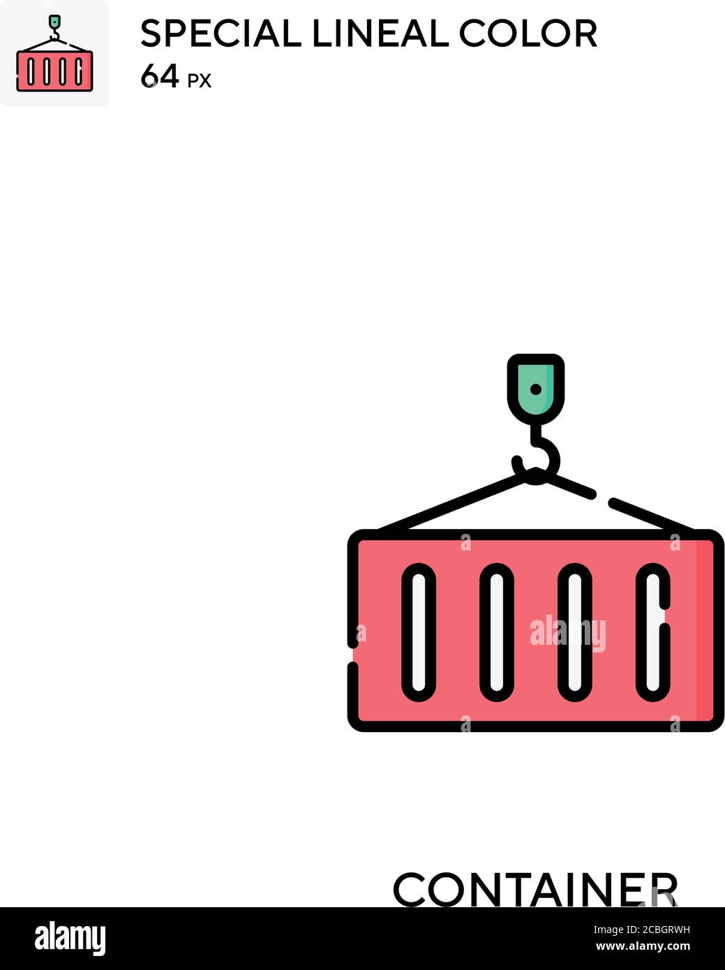 Container special lineal color vector icon. Container icons for your ...