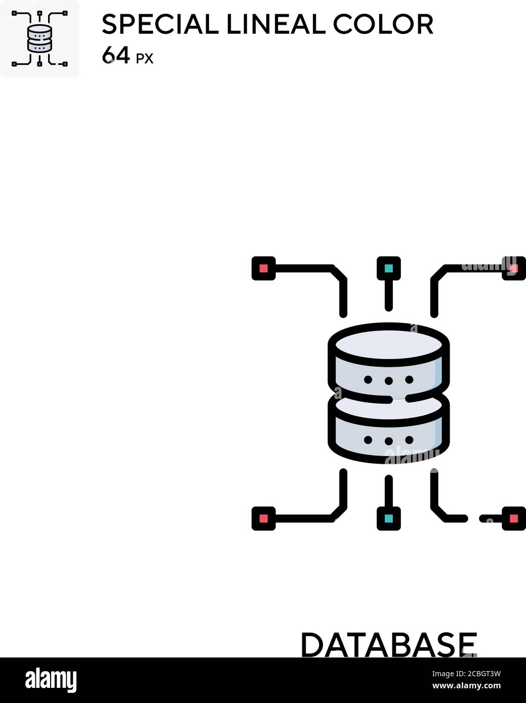 Database special lineal color vector icon. Database icons for your ...