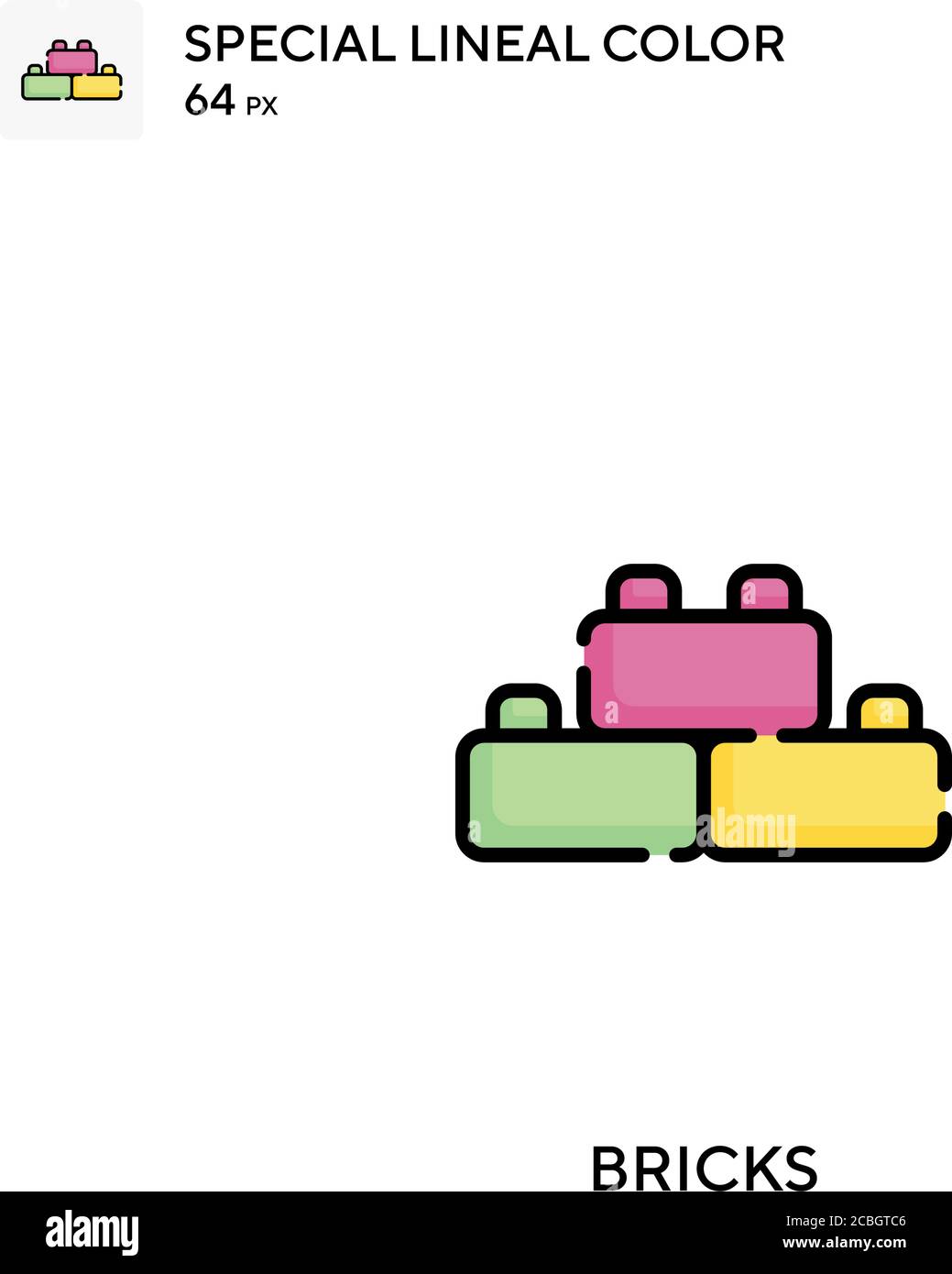 Bricks special lineal color vector icon. Bricks icons for your business project Stock Vector ...