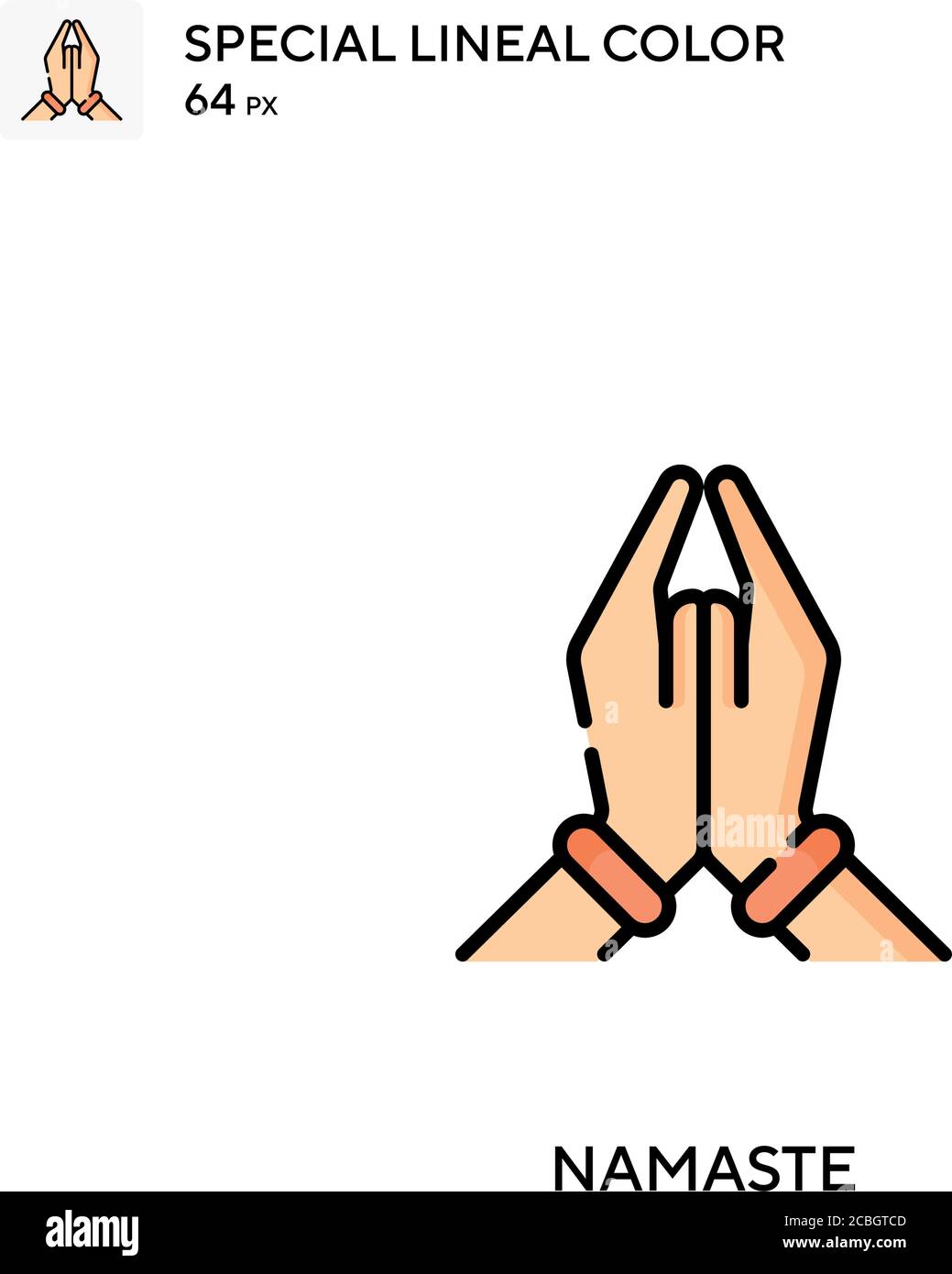 Namaste special lineal color vector icon. Namaste icons for your ...