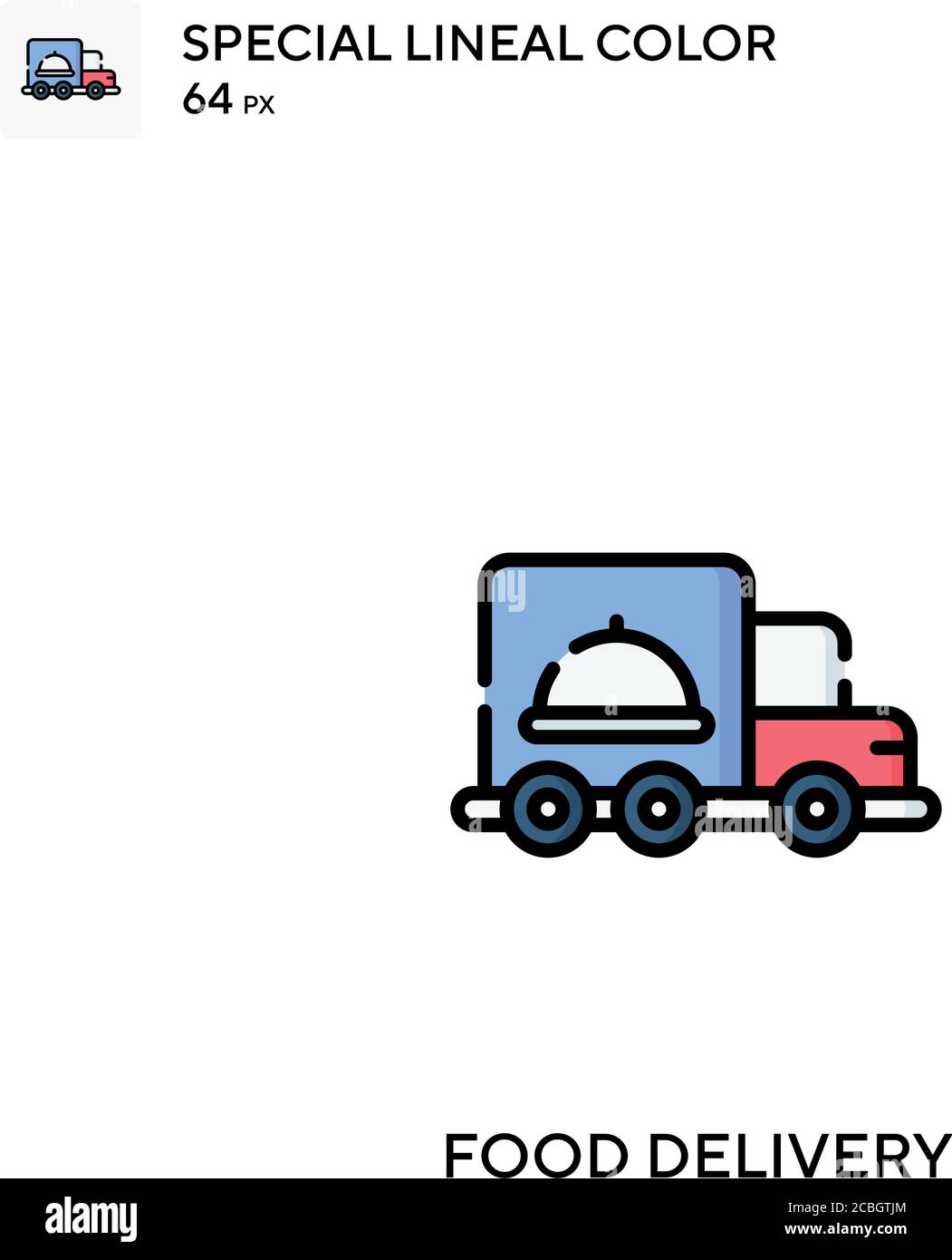 Food delivery special lineal color vector icon. Food delivery icons for ...