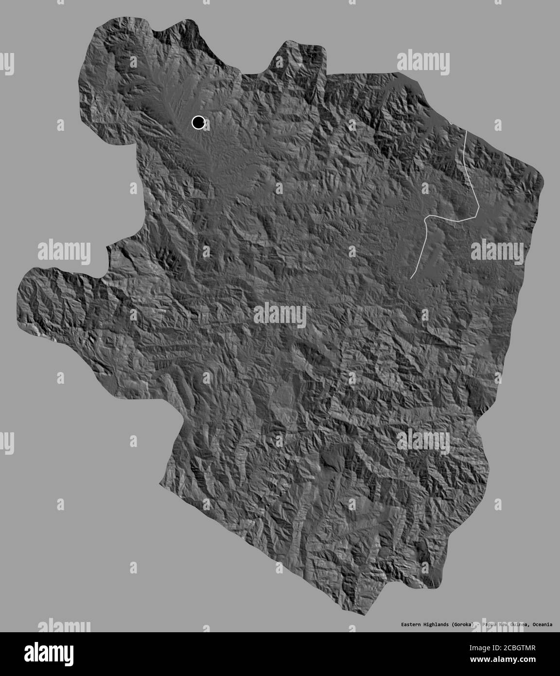 Shape of Eastern Highlands, province of Papua New Guinea, with its ...