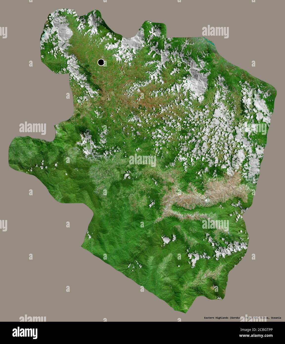 Shape of Eastern Highlands, province of Papua New Guinea, with its ...