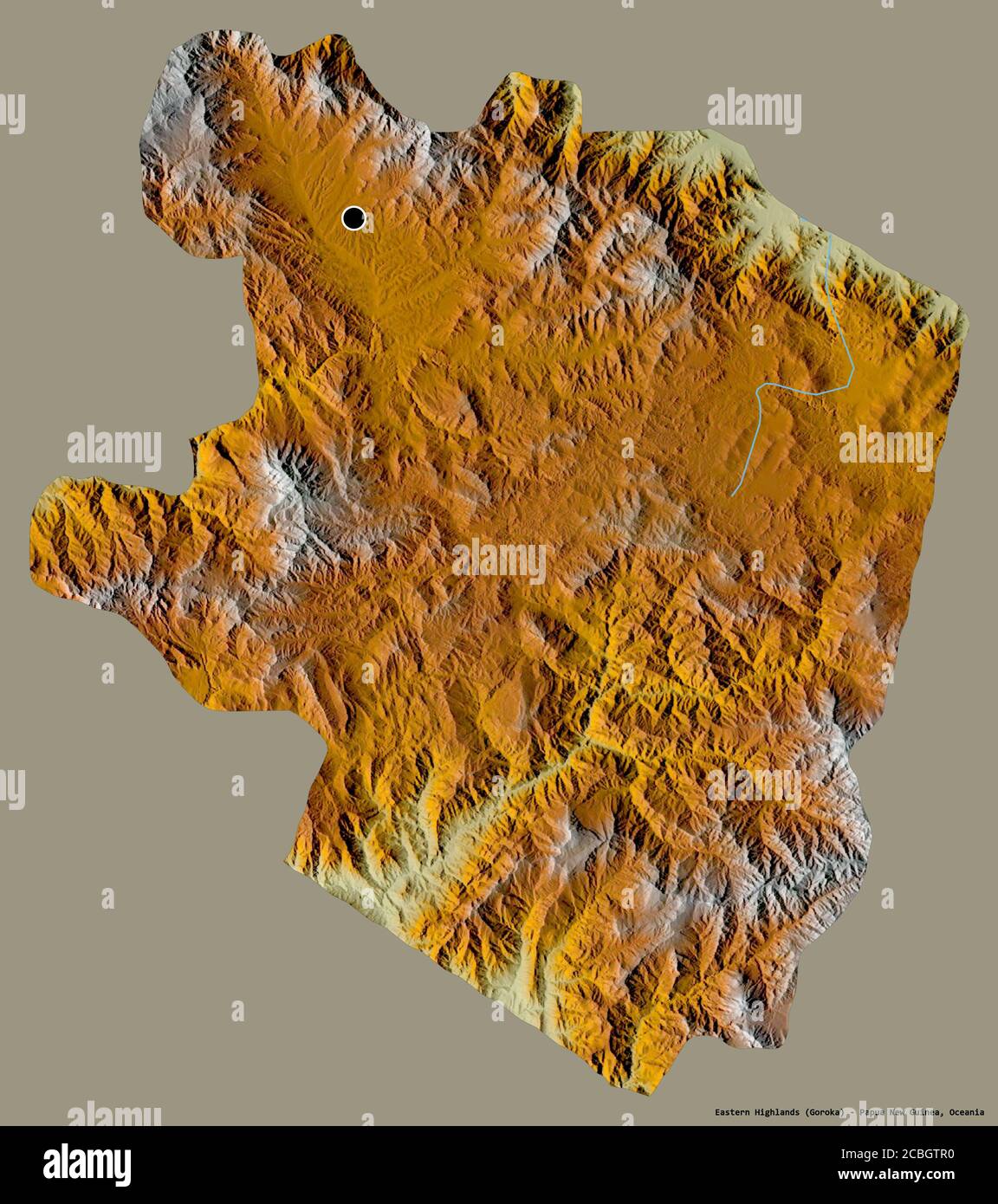 Shape of Eastern Highlands, province of Papua New Guinea, with its ...