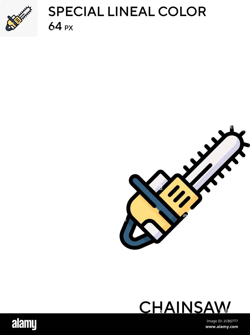 Chainsaw special lineal color vector icon. Chainsaw icons for your ...
