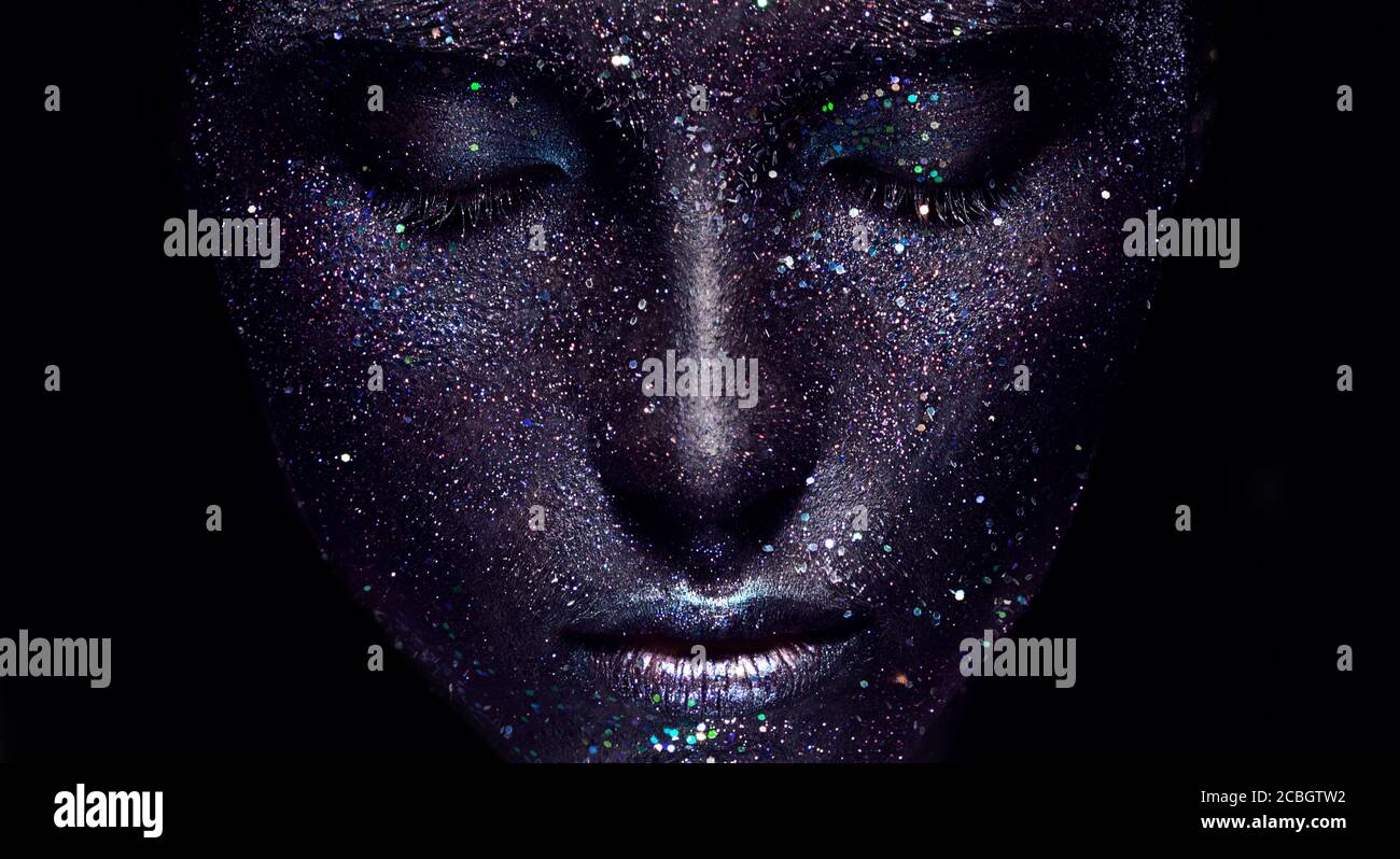 Glitter face hi-res stock photography and images - Alamy
