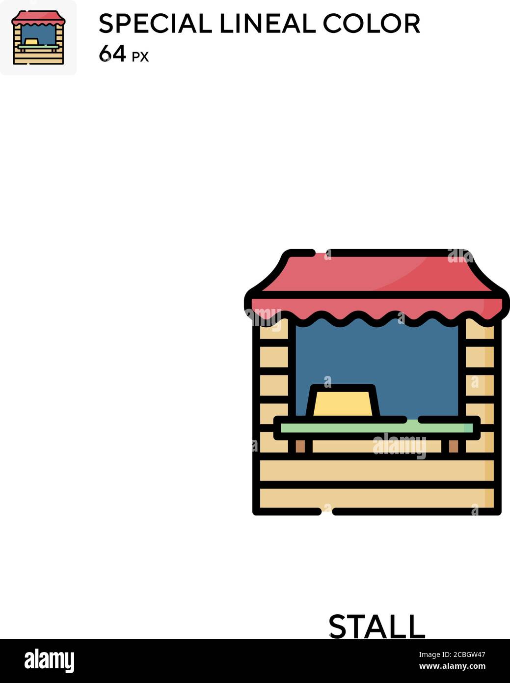 Stall special lineal color vector icon. Stall icons for your business project Stock Vector Image ...