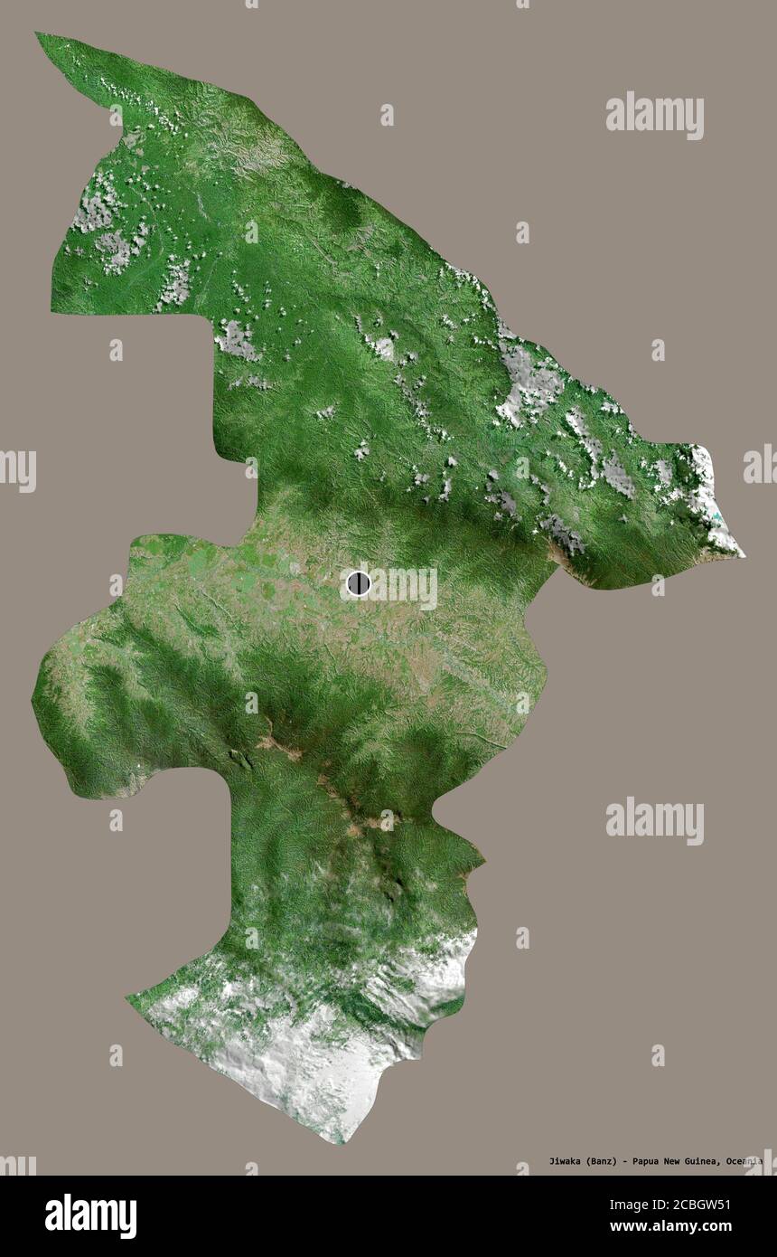 Shape of Jiwaka, province of Papua New Guinea, with its capital ...