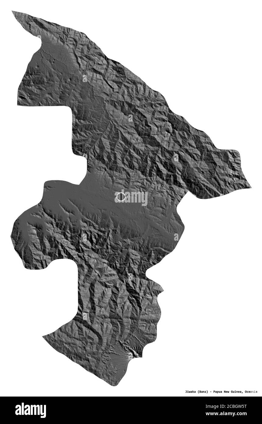 Shape of Jiwaka, province of Papua New Guinea, with its capital ...