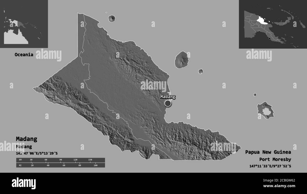 Madang papua new guinea landscape Black and White Stock Photos & Images ...