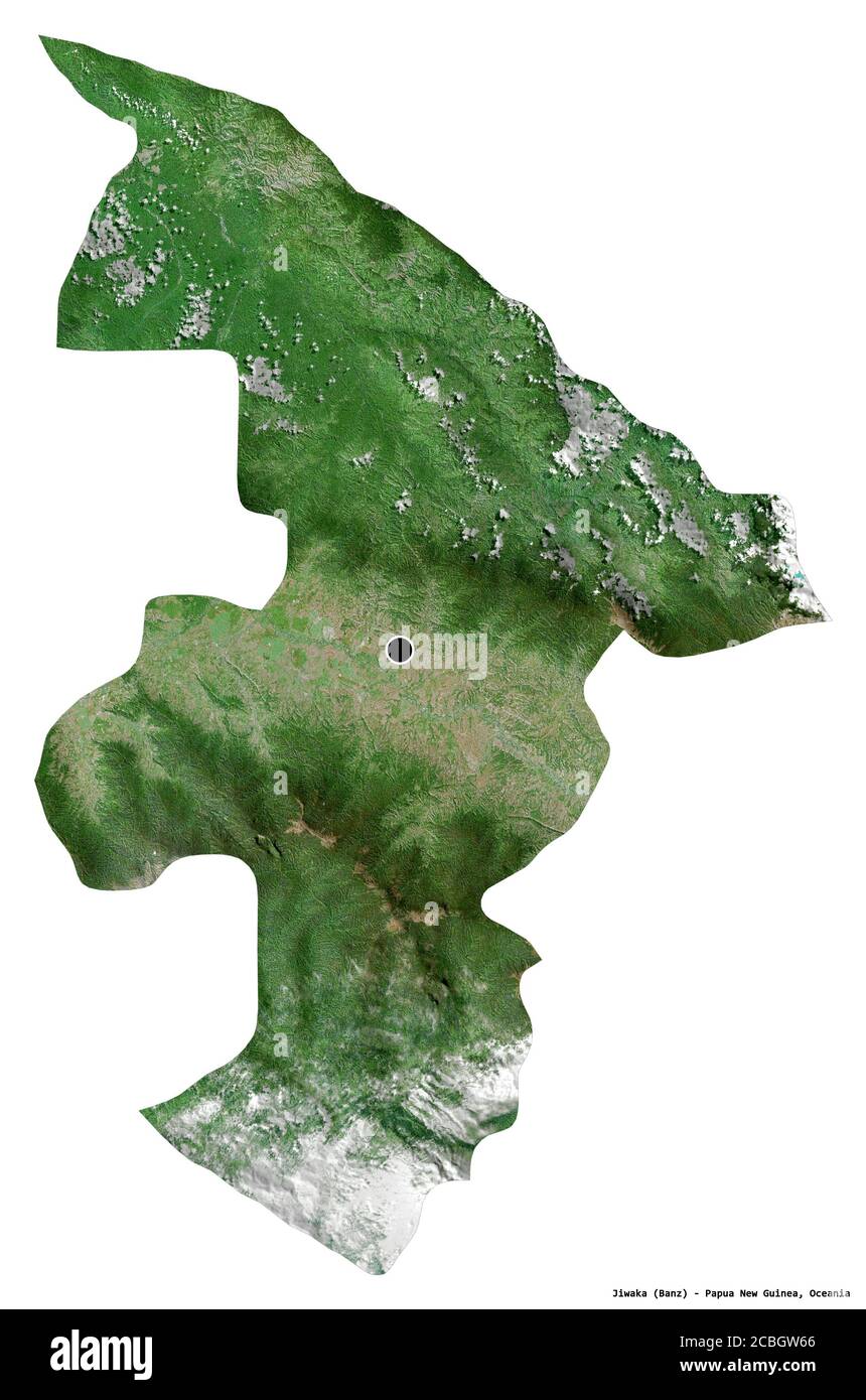 Shape of Jiwaka, province of Papua New Guinea, with its capital ...