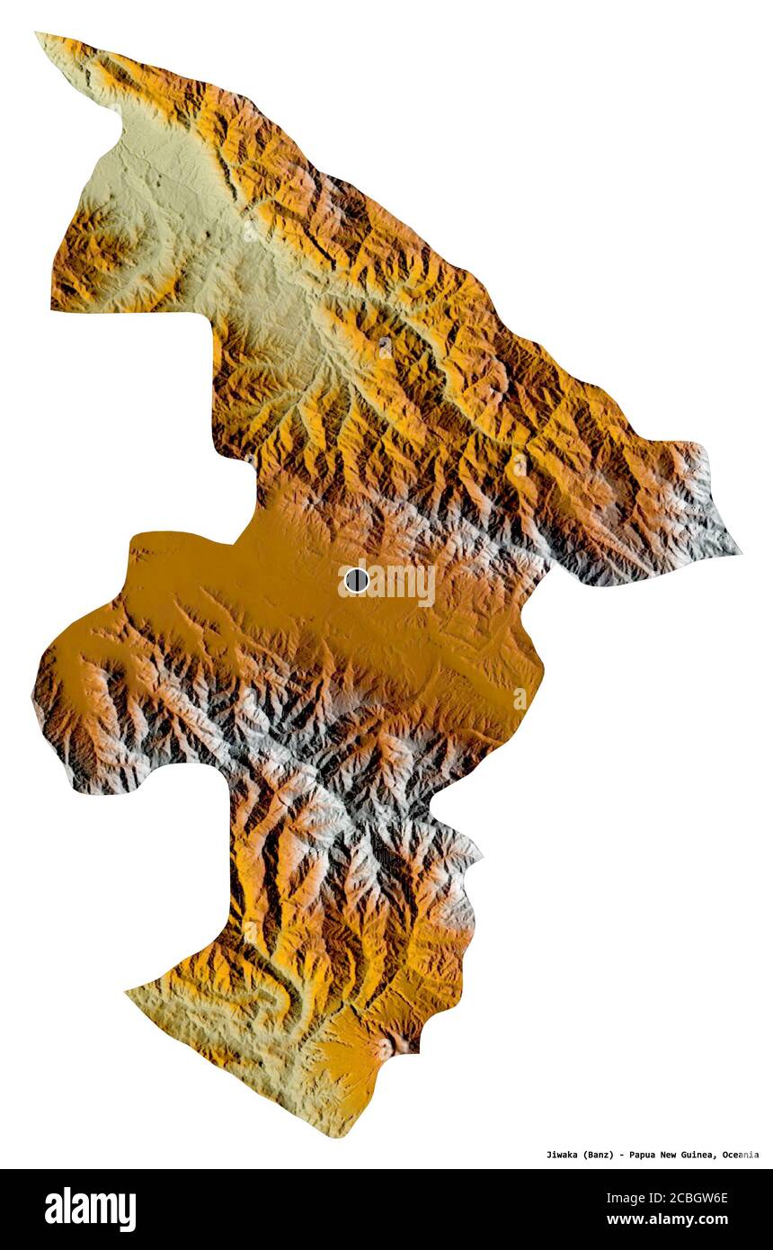 Shape of Jiwaka, province of Papua New Guinea, with its capital ...
