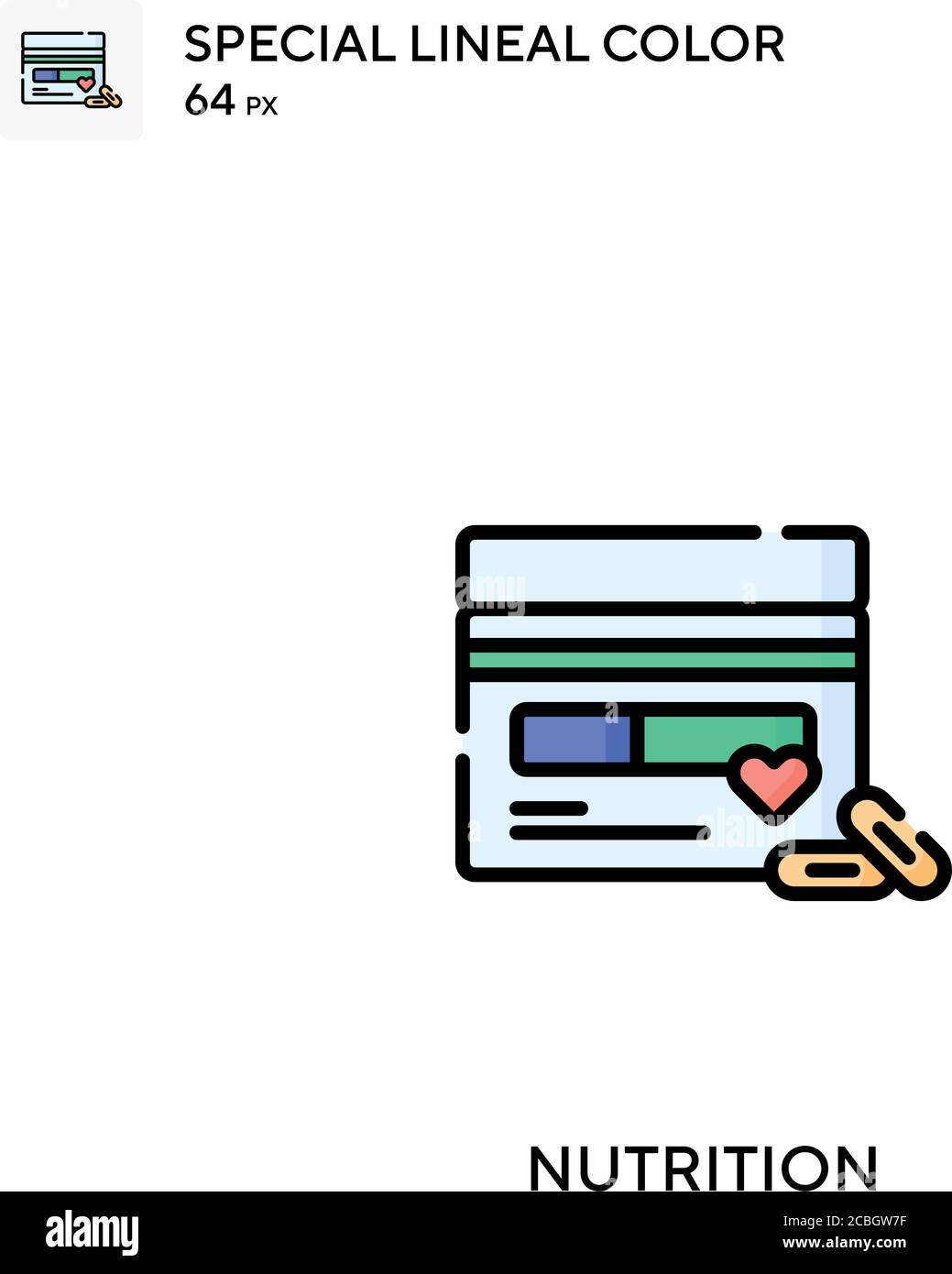 Nutrition special lineal color vector icon. Nutrition icons for your ...