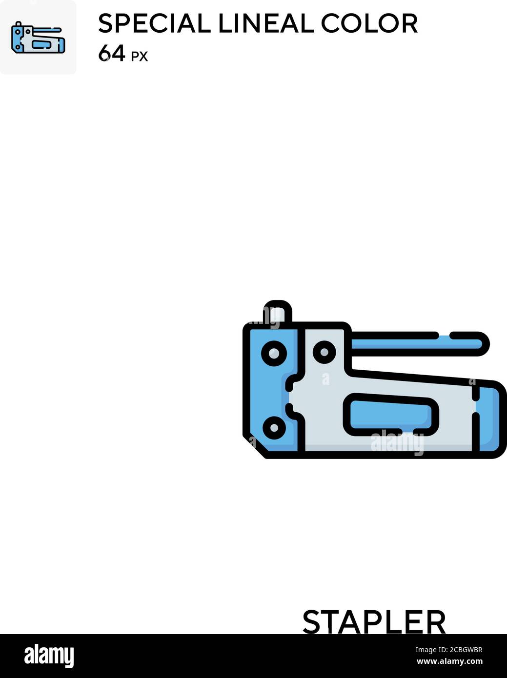 Stapler special lineal color vector icon. Stapler icons for your ...