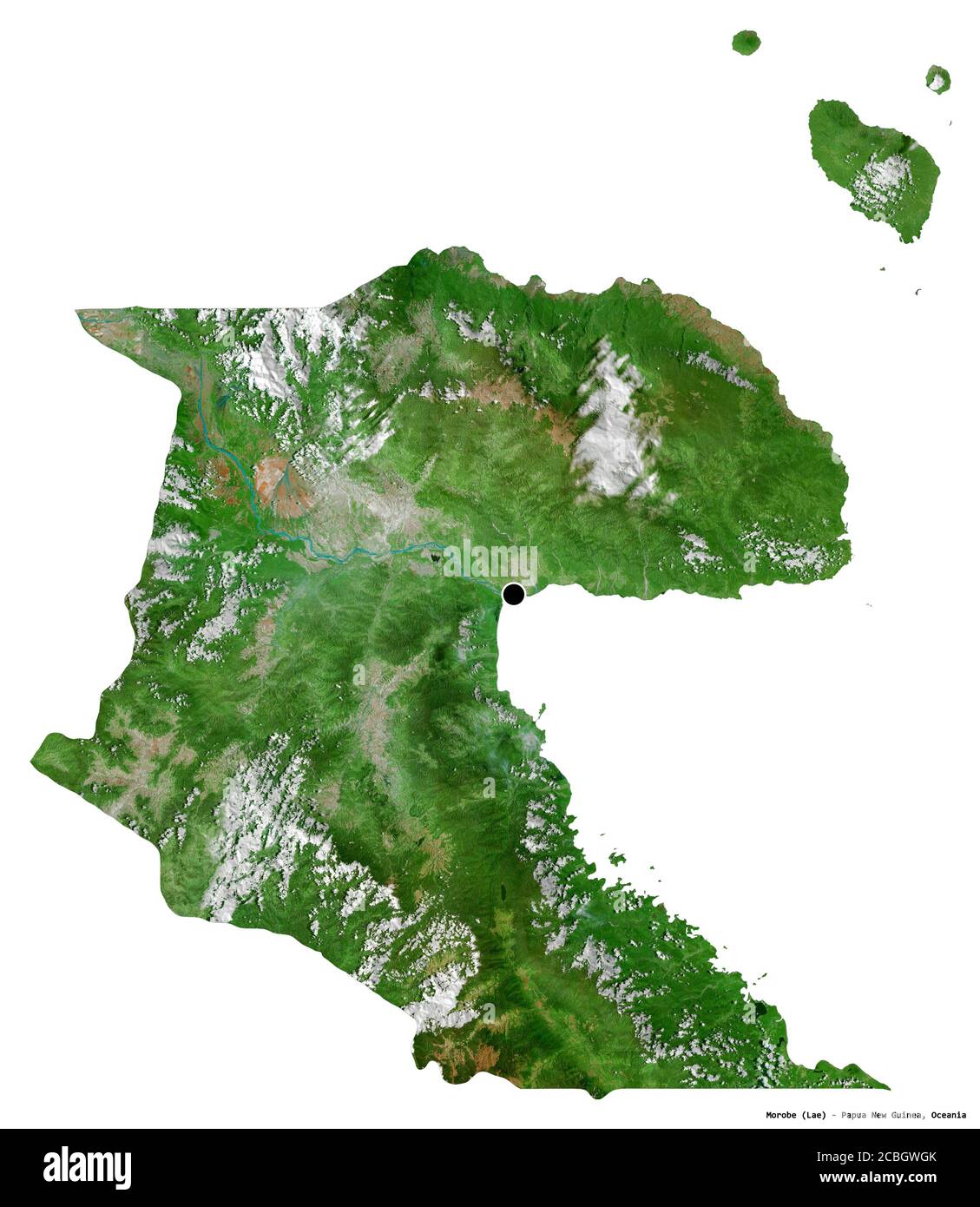 Satellite view papua new guinea Cut Out Stock Images & Pictures - Alamy
