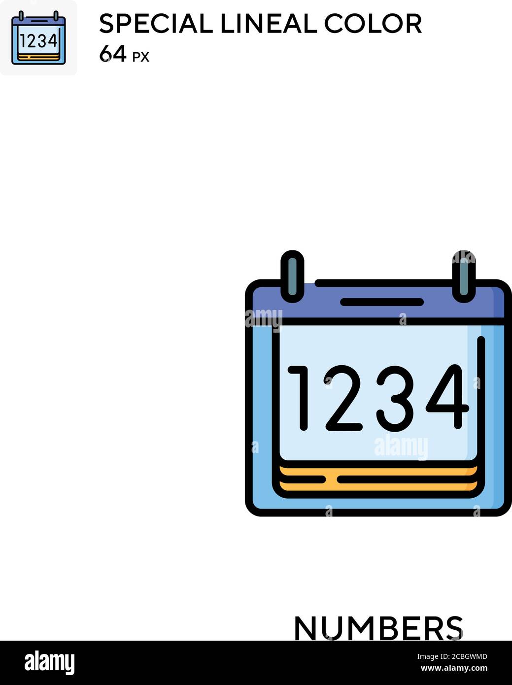 Numbers special lineal color vector icon. Numbers icons for your ...