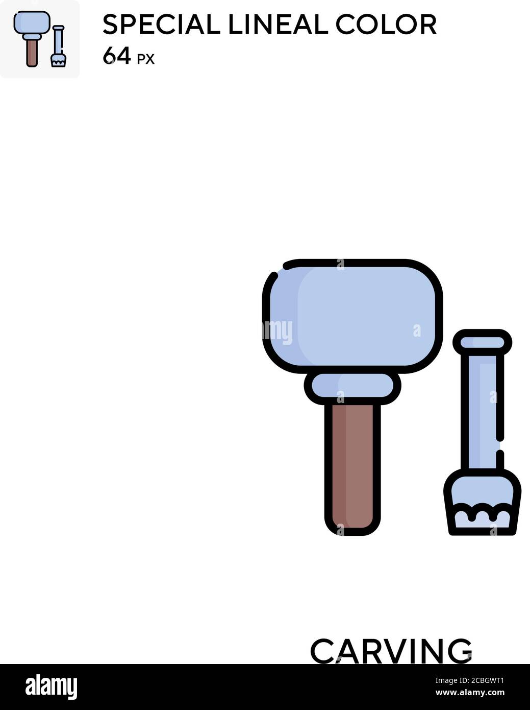 Carving special lineal color vector icon. Carving icons for your ...