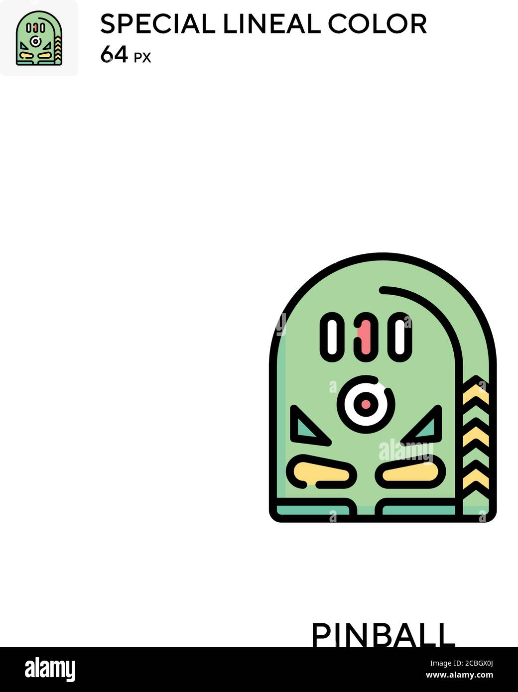 Pinball special lineal color vector icon. Pinball icons for your ...
