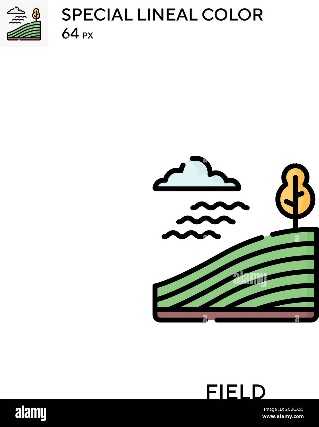 Field special lineal color vector icon. Field icons for your business ...