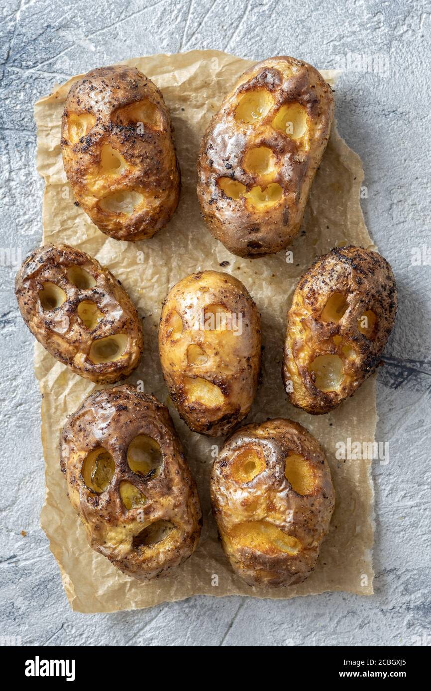 scary potato heads for Halloween Stock Photo - Alamy